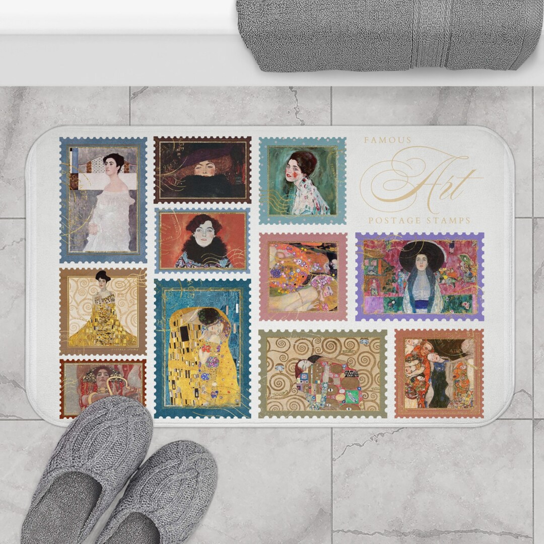 Retro Art Nouveau Shower Microfiber Bath Mat Decor Fabric-gustav Klimt ...