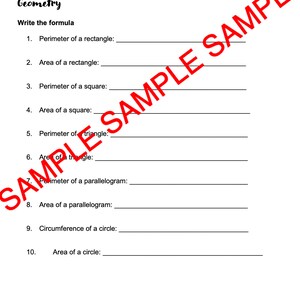 ATI TEAS 7 Math Formulas & Unit Conversion to Memorize - Etsy