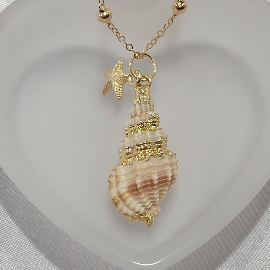 Natural Seashell Pendant Necklace | Handcrafted From Authentic Sea ...