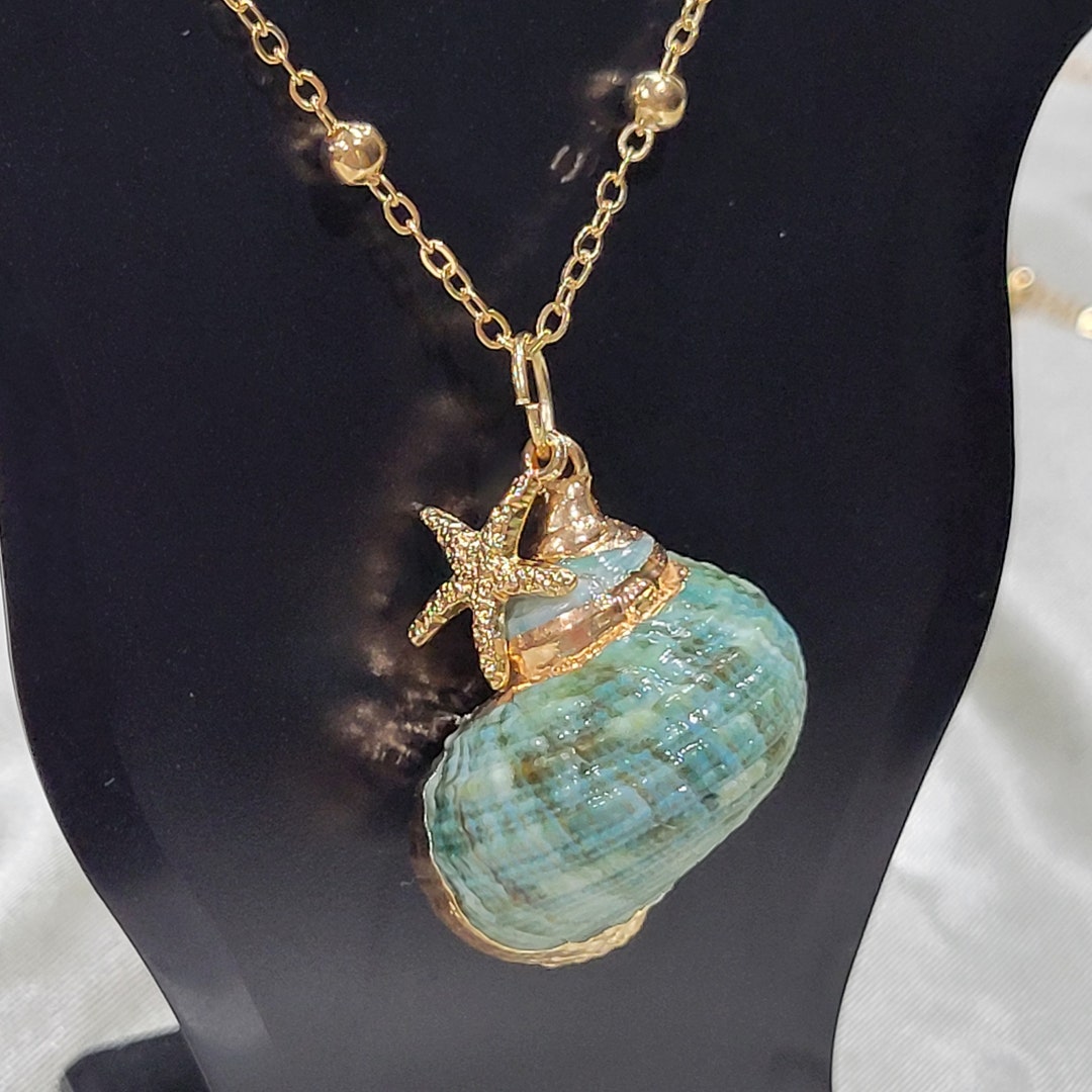 Natural Seashell Pendant Necklace | Handcrafted From Authentic Sea ...