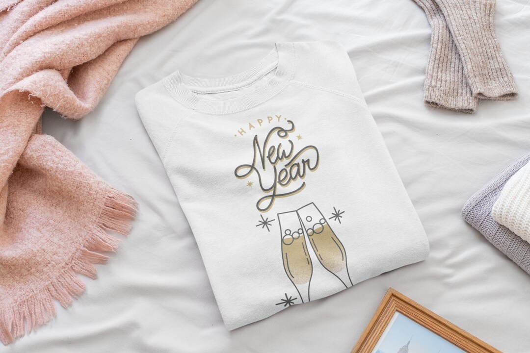 Happy New Year Newyears 2025 Classic White Unisex Crewneck Sweatshirt ...