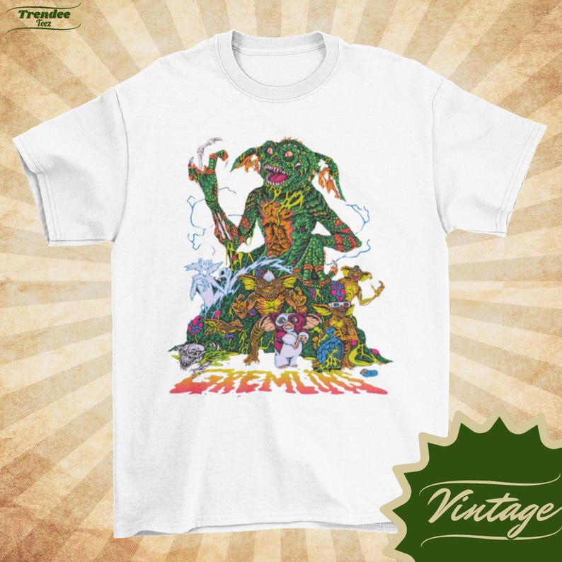 Gremlins Movie Poster T-shirt: Vintage Style Graphic Tee - Etsy