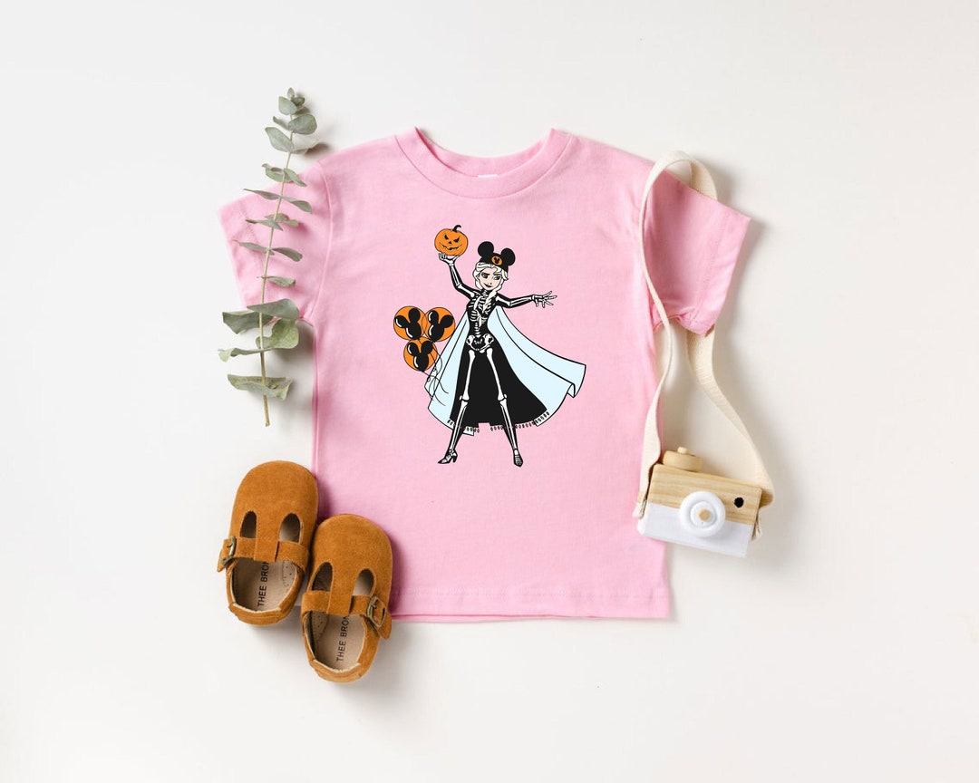 Elsa Princess Skeleton Costume With Halloween Balloon Pumpkin T-shirt ...