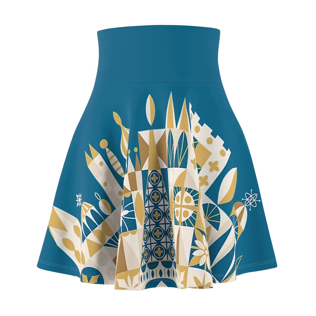 Teal Blue 'it's a Small World' Run Skirt: Marathon Weekend Costume - Etsy