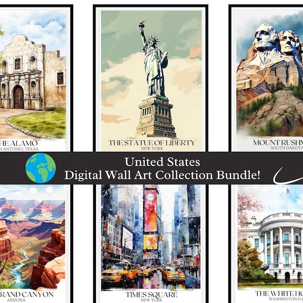 Usa Landmarks - Etsy