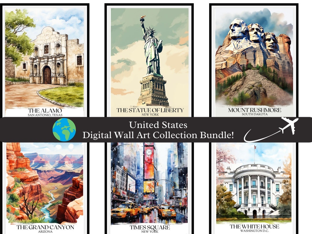 Discover the United States Iconic Wonders: A Bundle of 6 Landmark ...