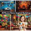 20 Digital Mexican Folk Art Inspired Backdrops for Photography & Events ...