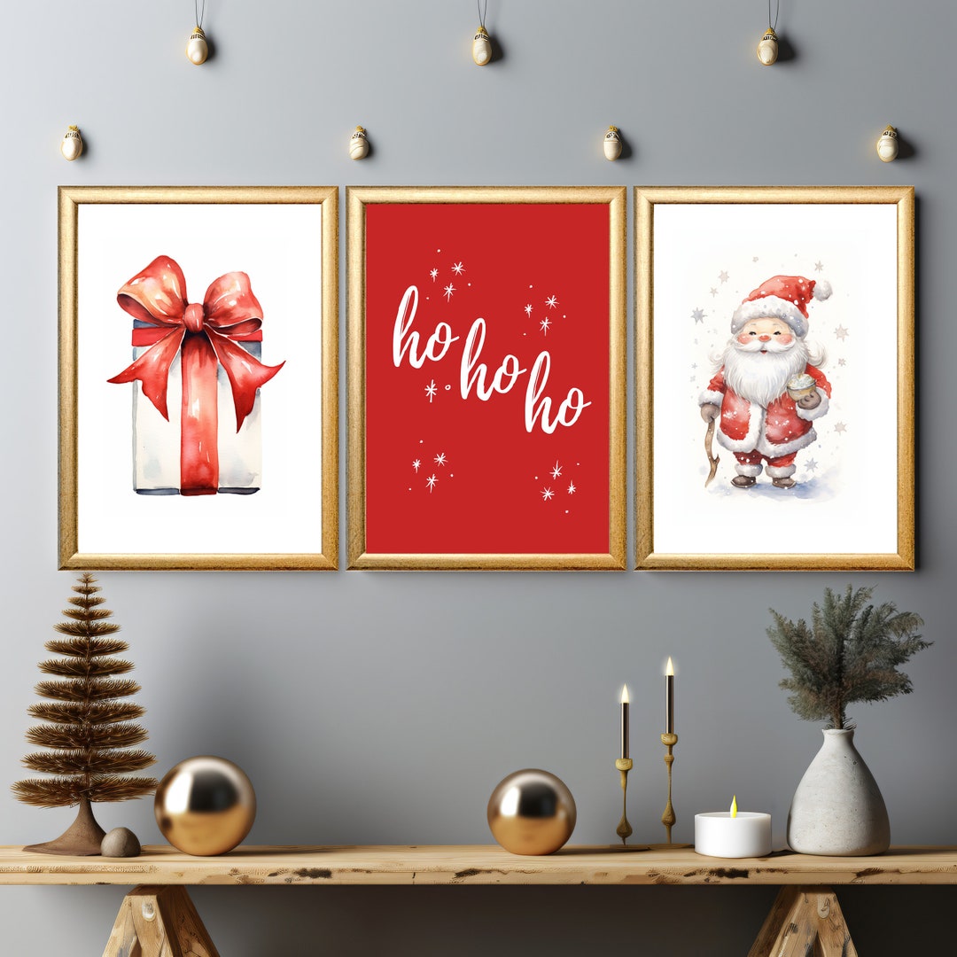 Set of 3 Christmas Prints, Christmas Prints Bundle, Christmas ...