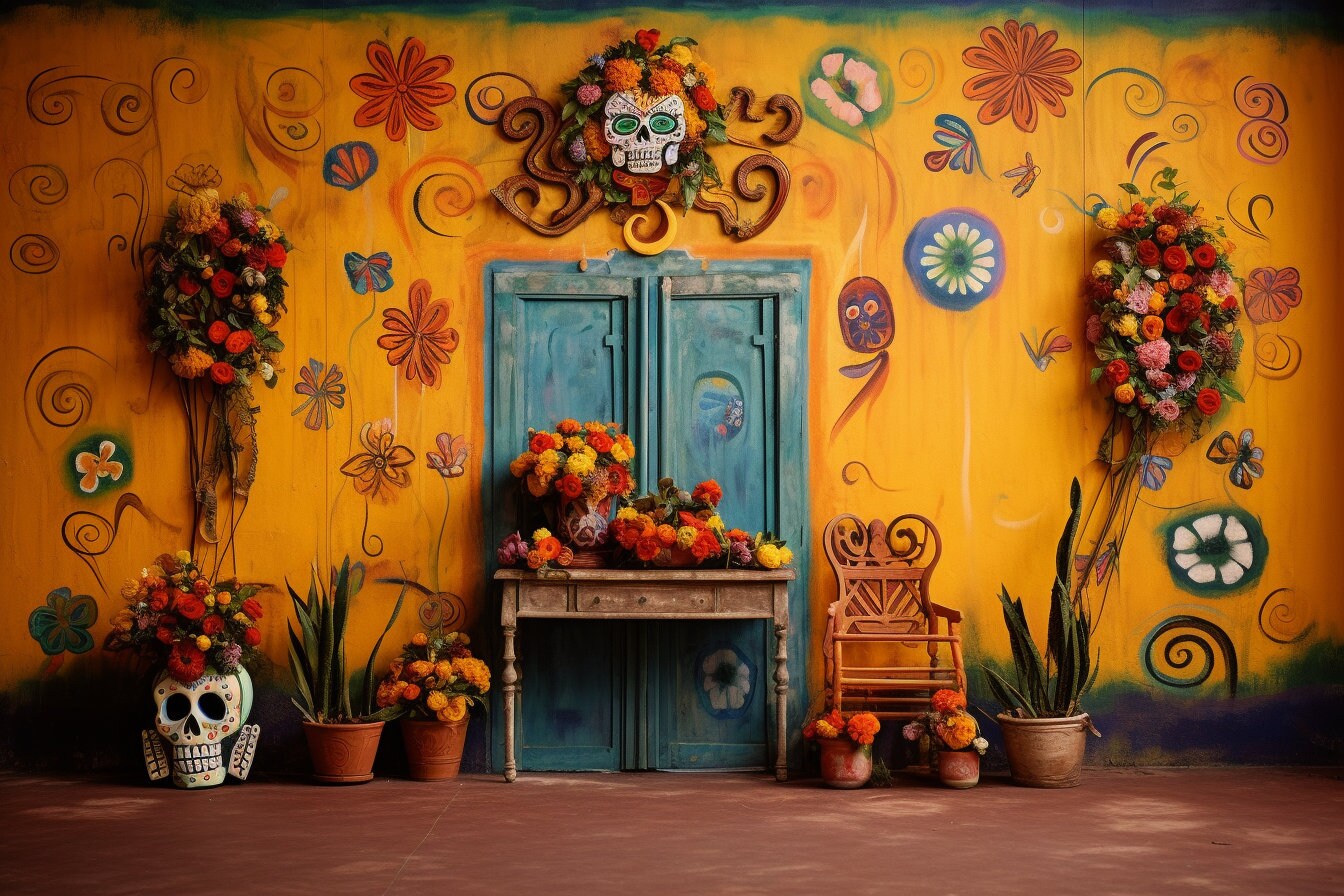 Mexican Folk Art Backdrops: Photography & Event Digital Backgrounds ...