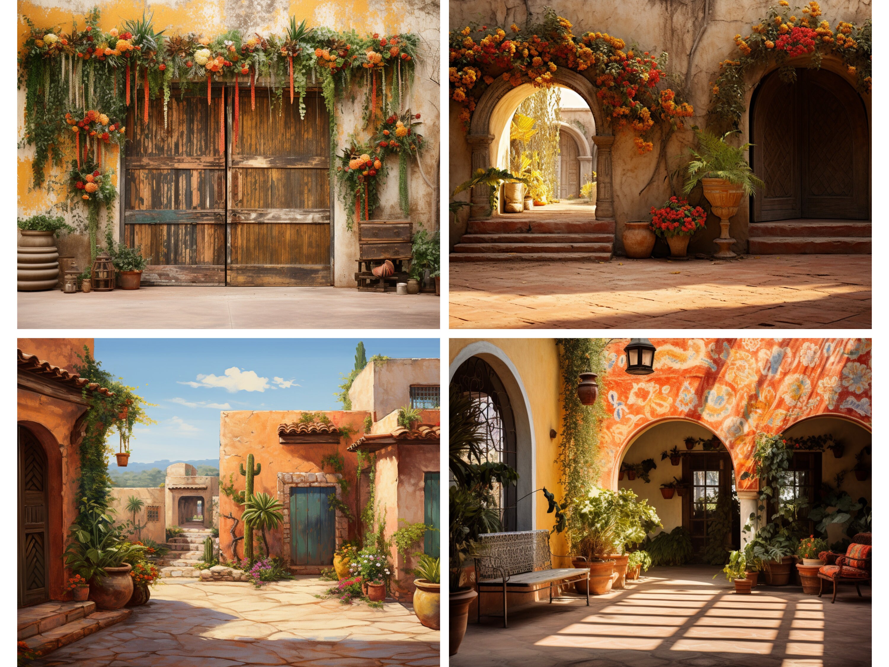 20 Mexican Hacienda Photography Backdrops: Travel Inspiration (digital ...