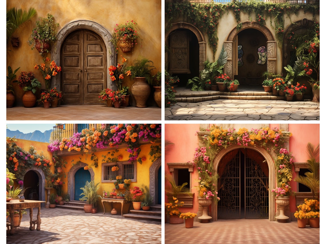 20 Mexican Hacienda Photography Backdrops: Travel Inspiration (digital ...