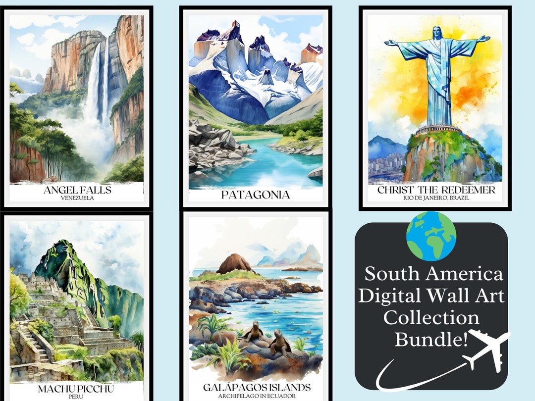 South America Landmarks Collection Bundle - Collection of 5 Iconic ...