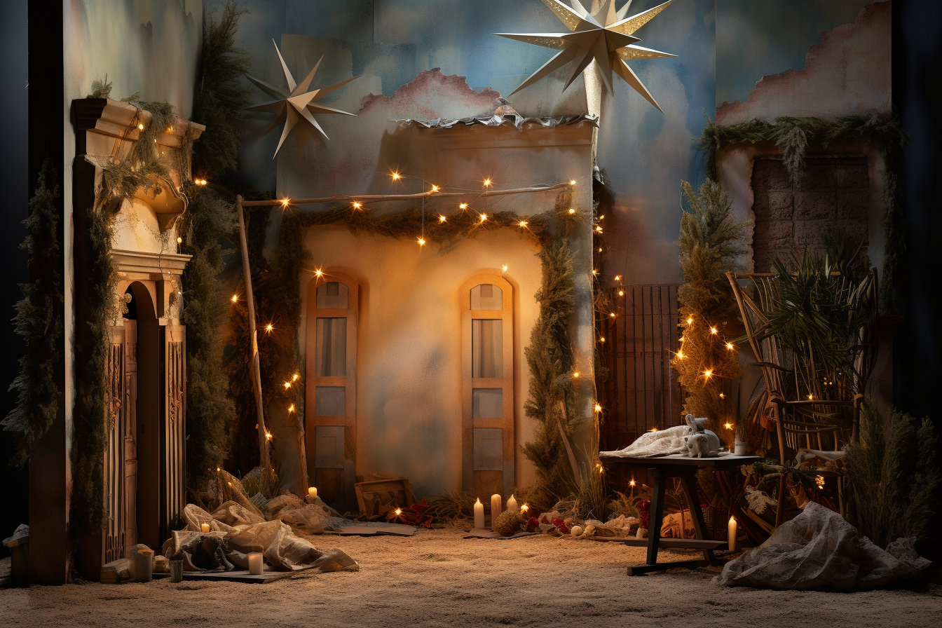 20 Nativity Photography Backdrops: Christmas Story Scenes (digital ...