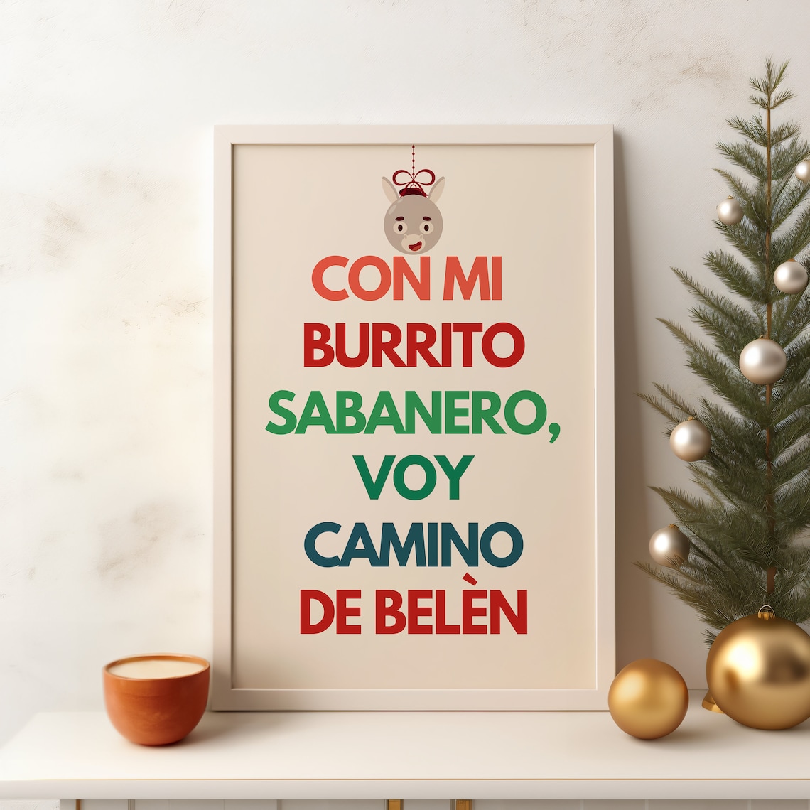 Traditional Holiday Art: 'con Mi Burrito Sabanero Voy Camino De Belén ...