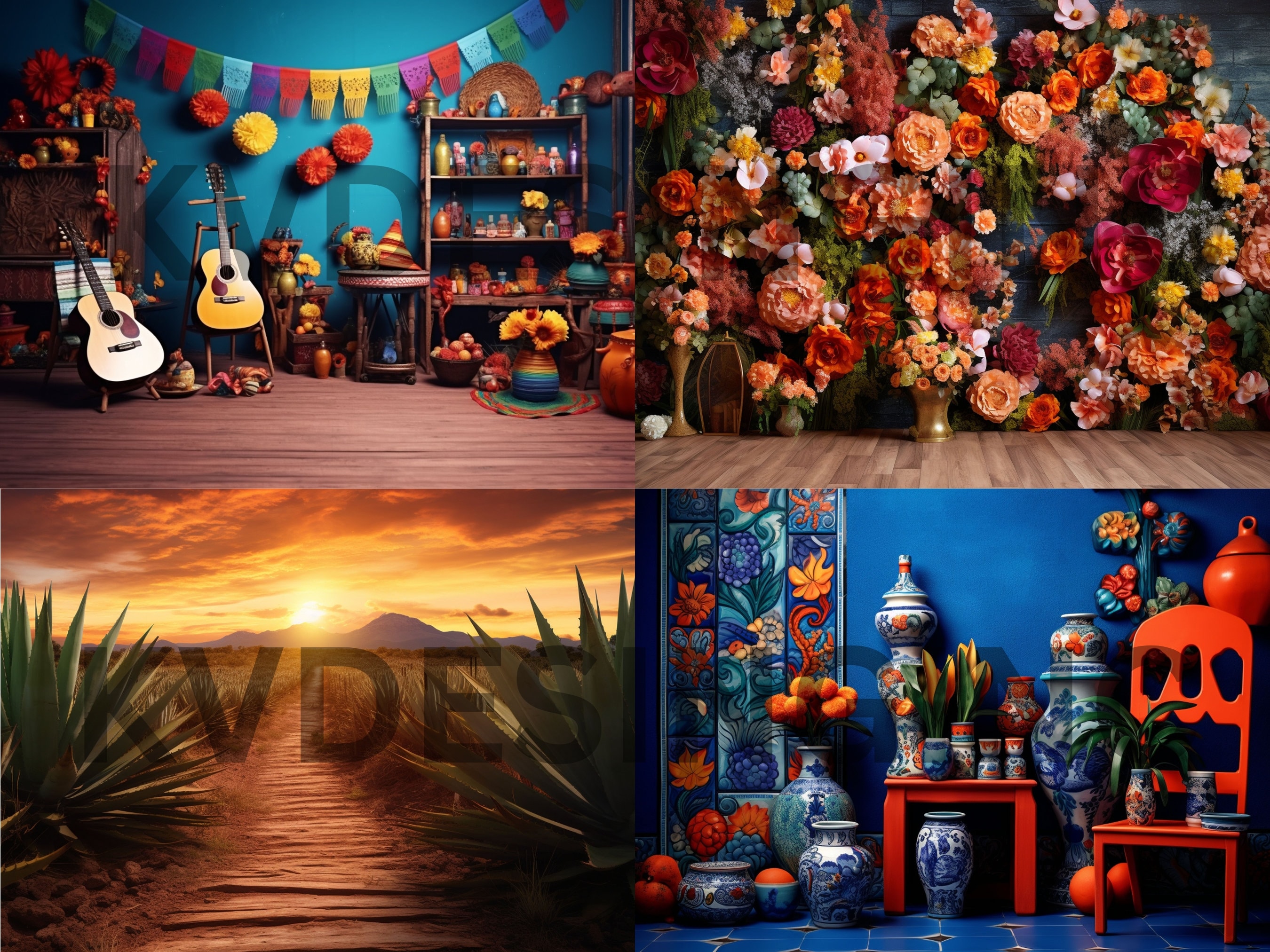 Mexico Photography Backdrops: Vibrant Travel Inspiration (digital ...