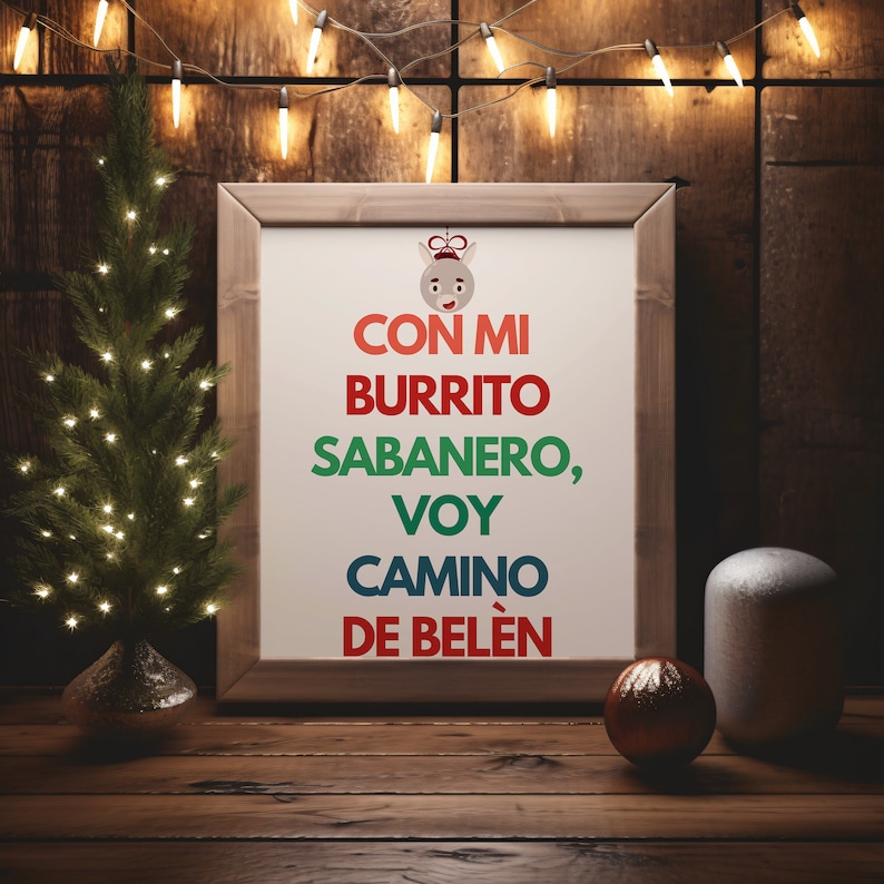 Traditional Holiday Art: 'con Mi Burrito Sabanero Voy Camino De Belén ...