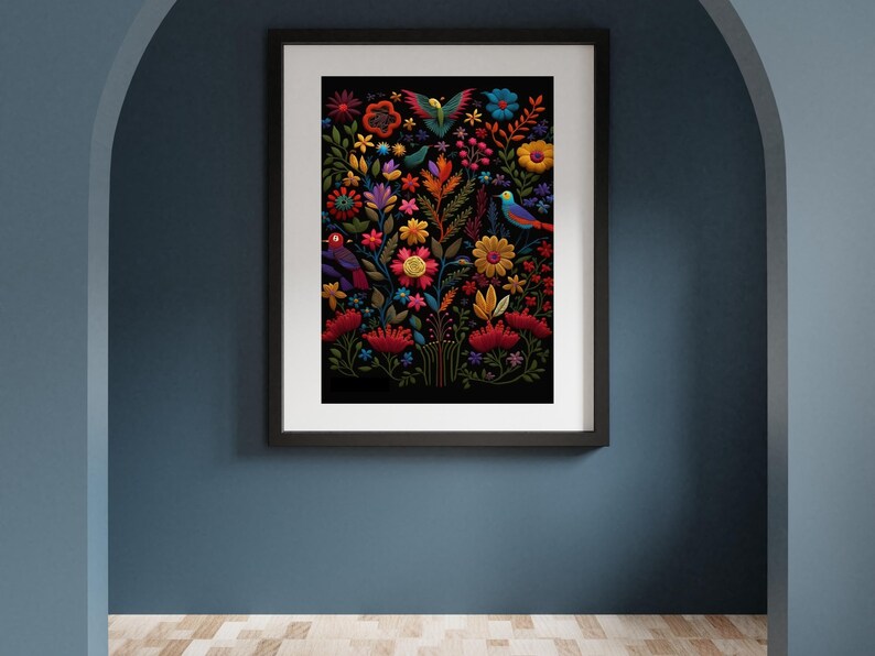 Mexican Otomi Print Colorful Otomi Art Wall Decor Digital - Etsy