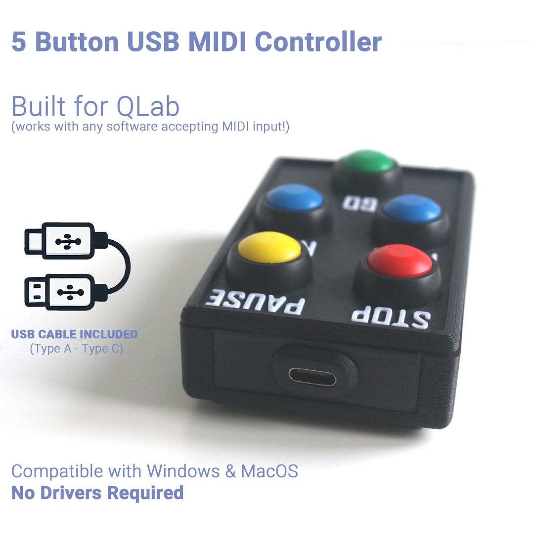5 Button Qlab MIDI Remote (2025) - Etsy