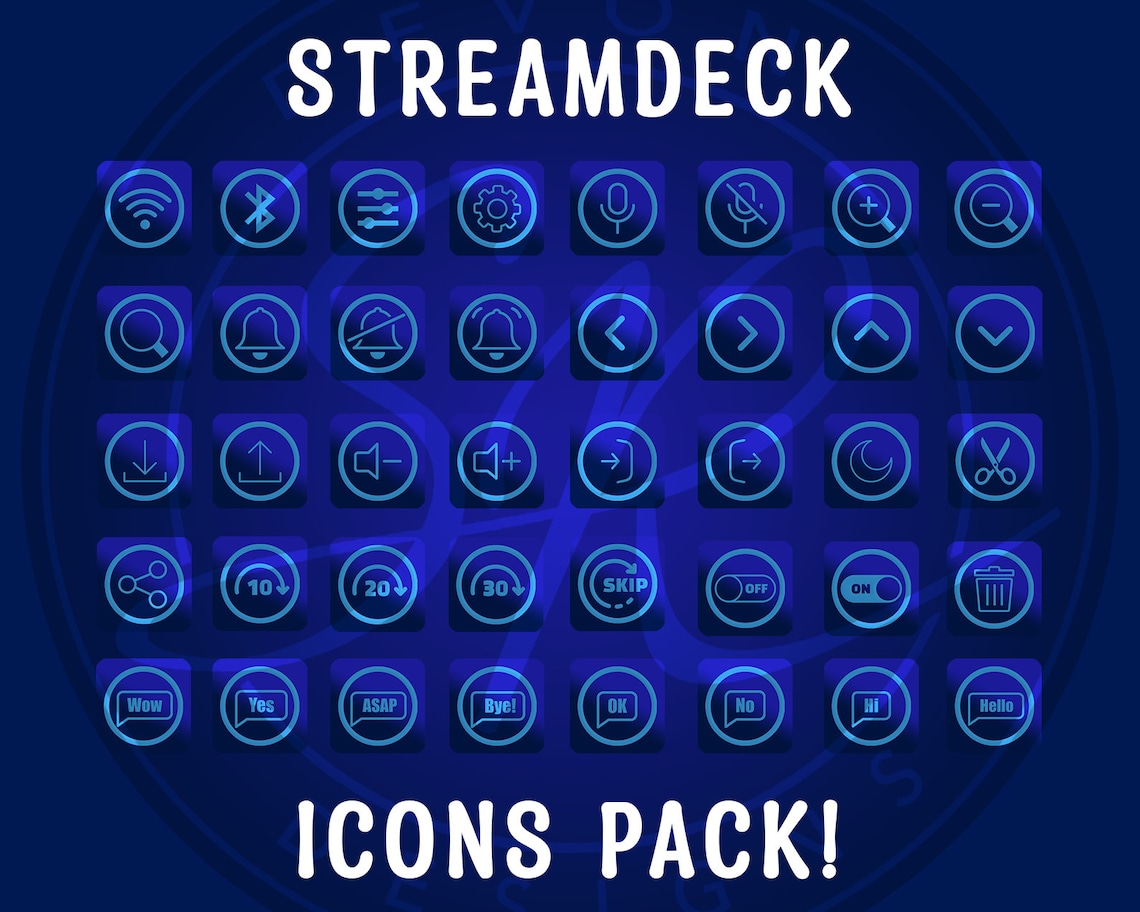 Cobalt Blue Streamdeck Icon Pack - Etsy