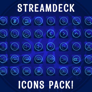 Cobalt Blue Streamdeck Icon Pack - Etsy