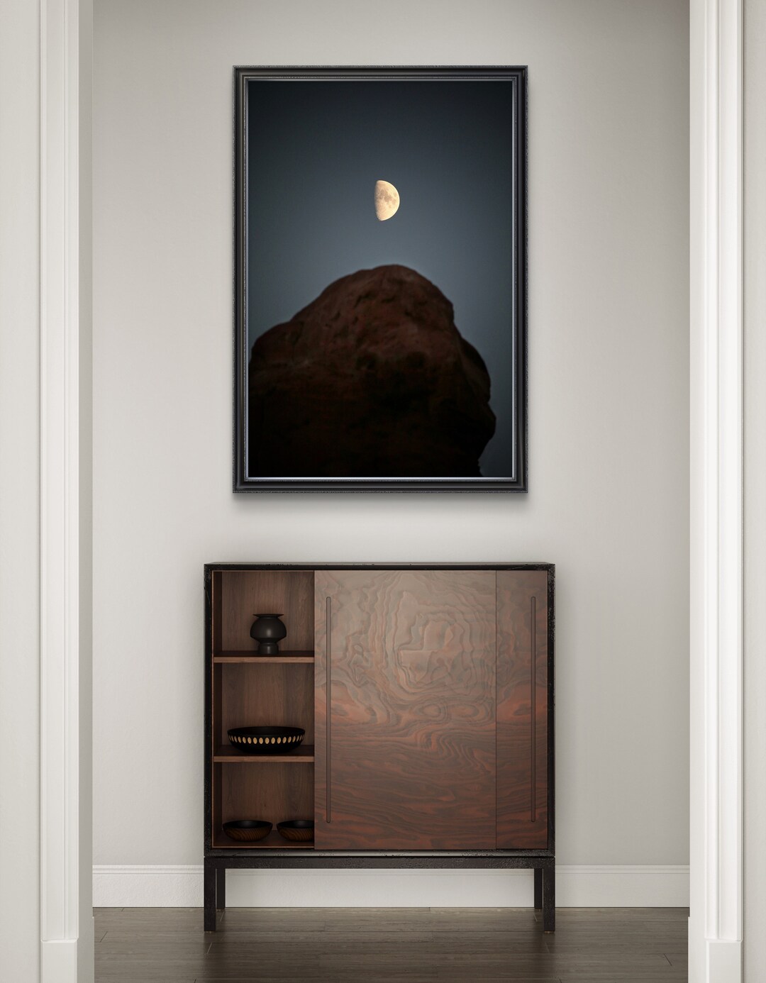 Lunar Moon Over Rocks Artwork Photography Utah, Landscape, Nature ...