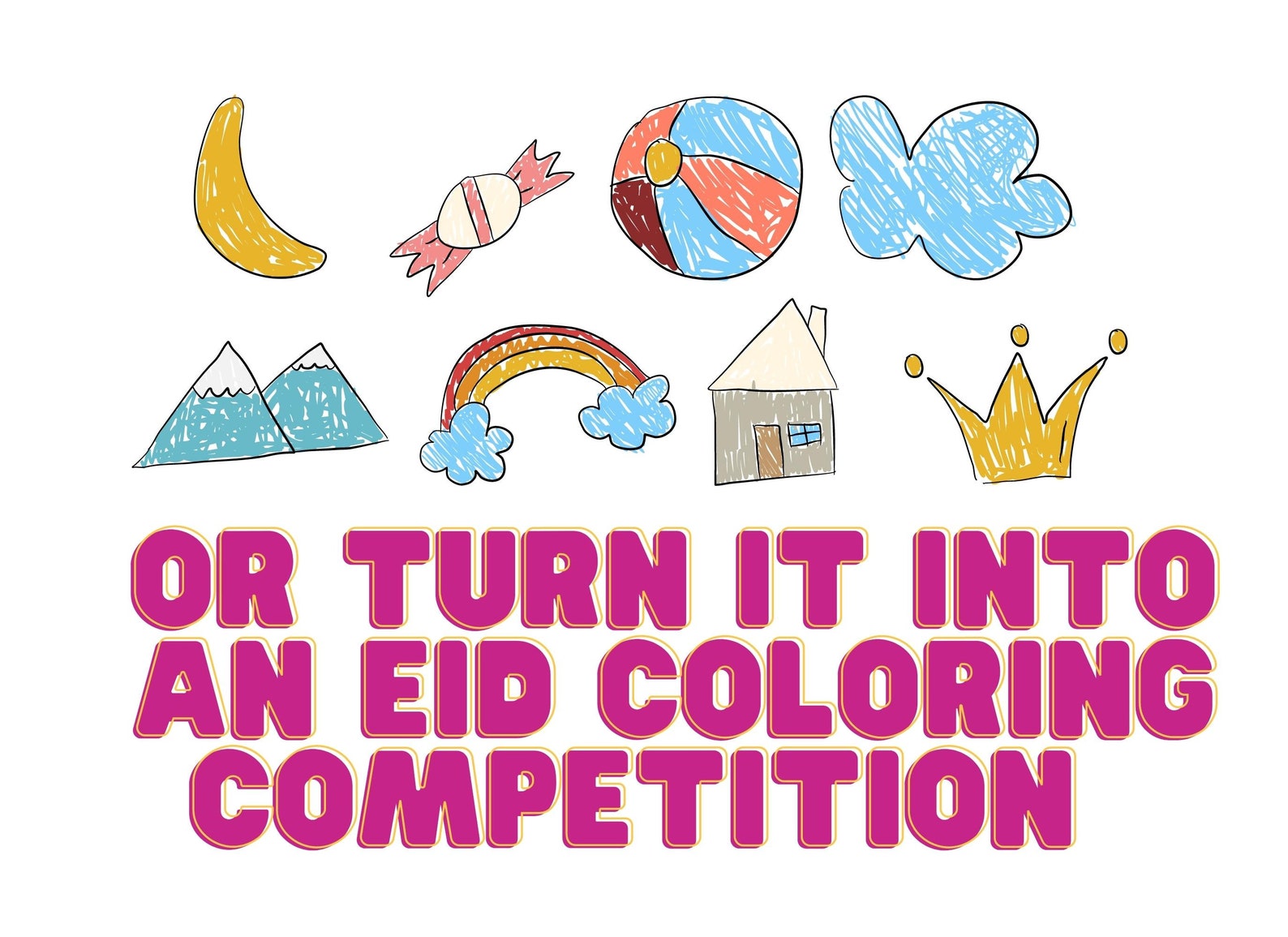 EID MUBARAK Coloring Bookmarks. Digital Download. Eid Favors. Eid Party ...