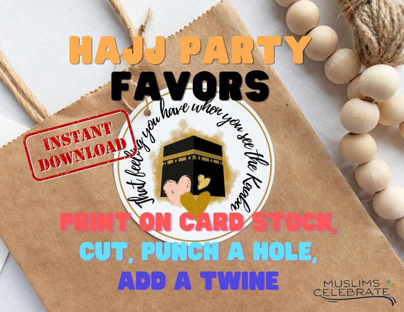 Hajj Party Cupcake Toppers Printable. DIGITAL DOWNLOAD. Muslim Party ...