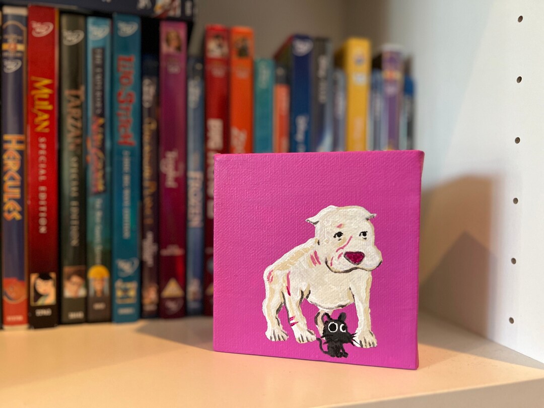 Kit and Bull Mini Painting - Etsy