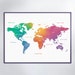Rainbow World Map Print - World Poster, Printable Educational Wall Art ...