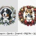 Christmas Puppy Wreaths Watercolor Dog Clipart Bundle - 92 PNG Festive ...