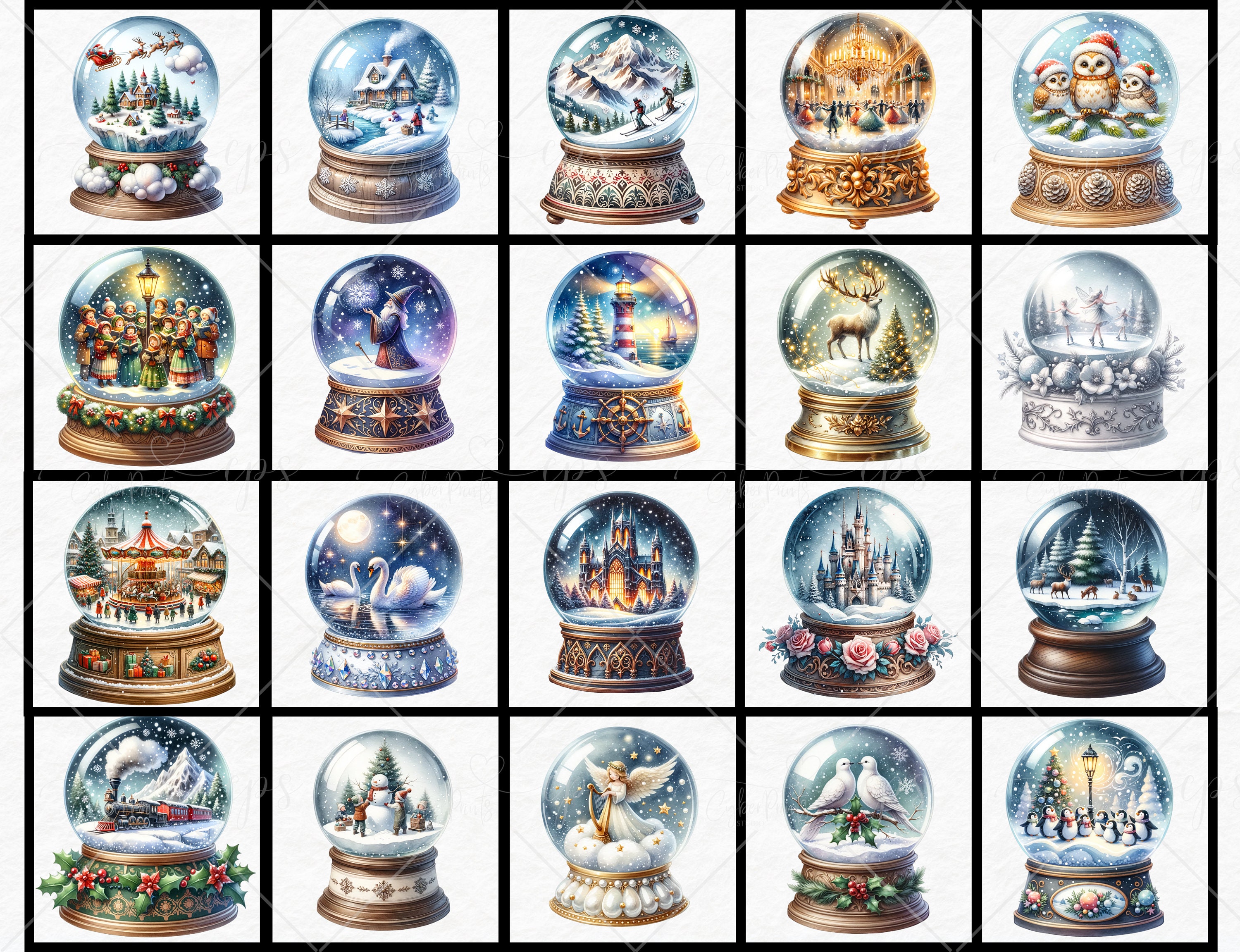 Winter Festive Snowglobe, Enchanted Castles, Christmas Snow, Xmas ...