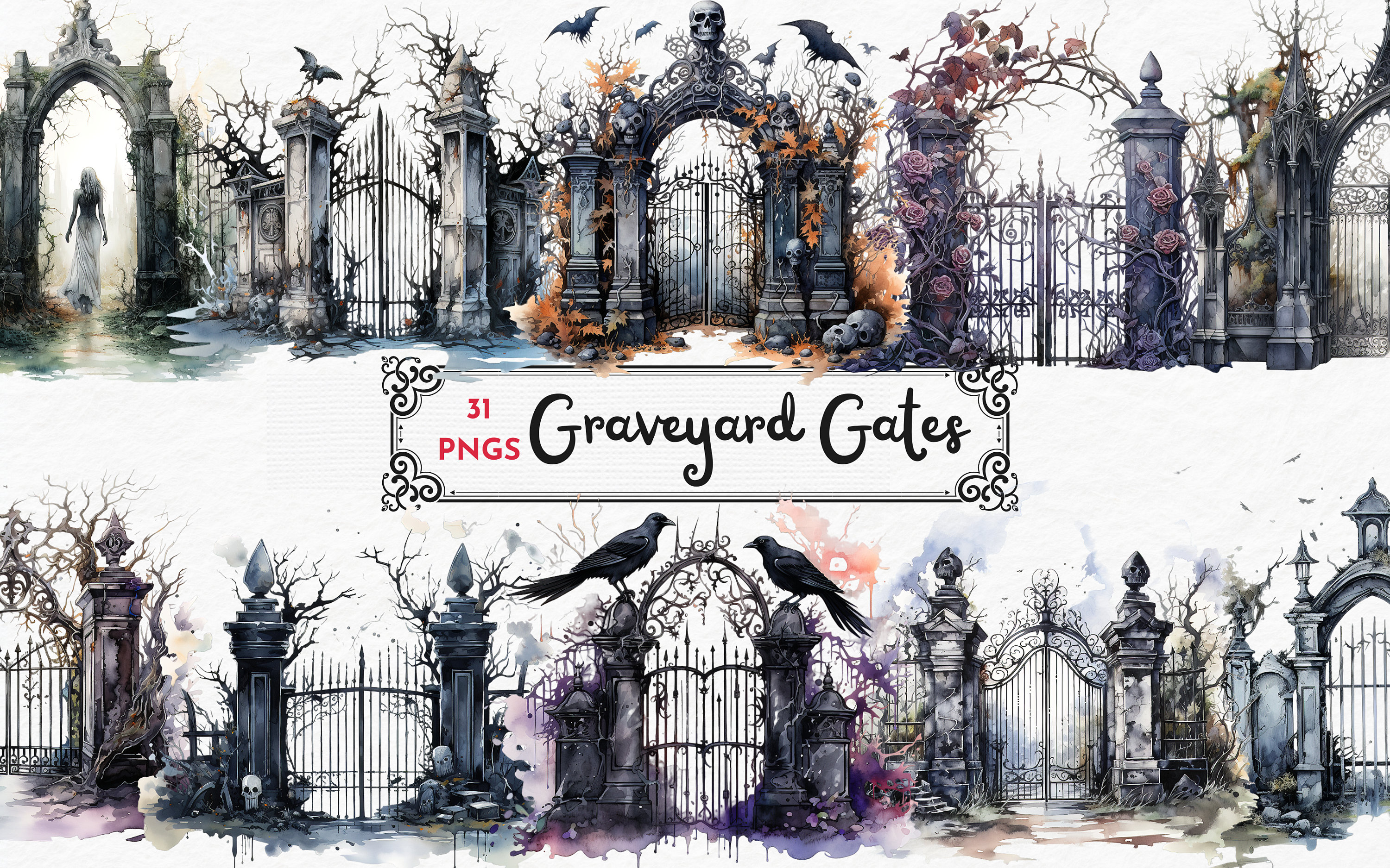Cemetery Gates Clipart