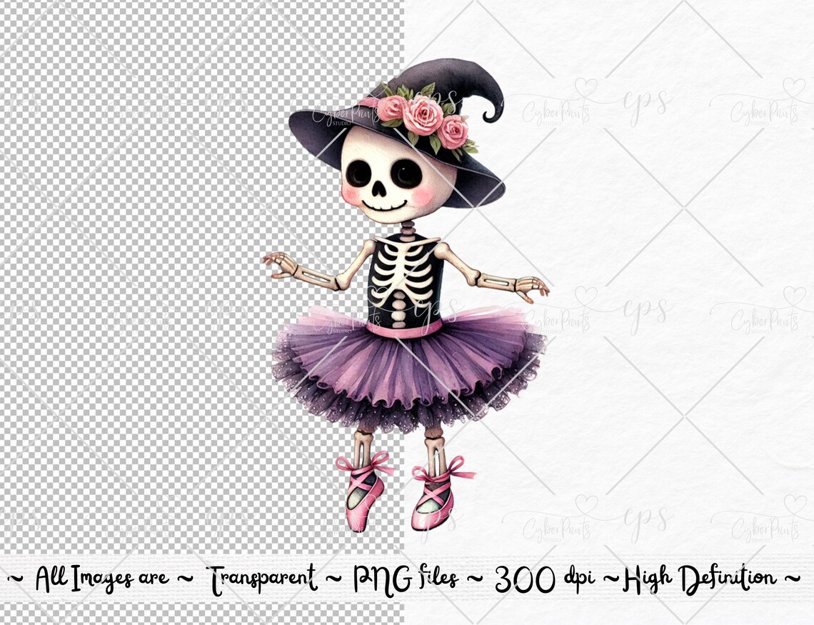 Skeletons Watercolor Clipart Bundle - 101 PNG Skeleton Skull Images ...