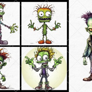 Zombie Clipart, PNG Zombie Printables, Gothic Zombies, Zombie Ephemera ...