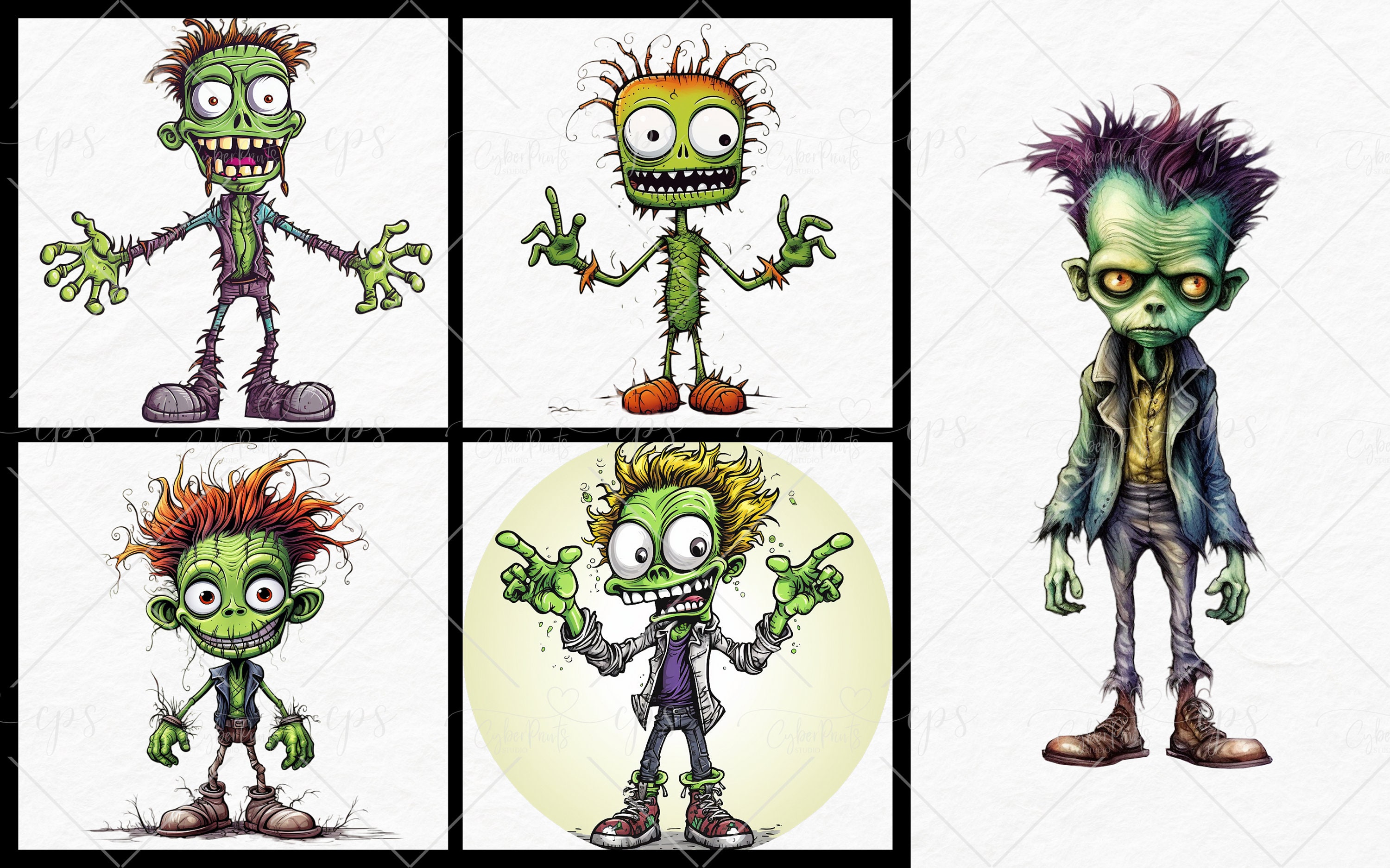 Zombie Clipart PNG Zombie Printables Gothic Zombies Zombie - Etsy