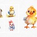 Spring Cute Watercolour Baby Chick Chicken Clipart Easter Clipart Cute ...