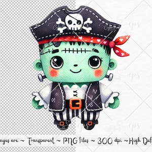 Frankenstein Clipart, Cute High Quality Png Halloween Printables Spooky ...