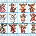 Christmas Moose PNG Clipart, Watercolor Winter Moose Holiday Bundle ...