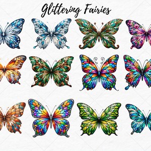 Glitter Butterflies Clipart, Painted Butterfly Clipart, Butterfly ...