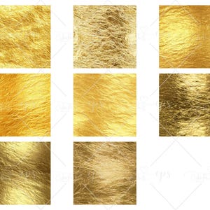 Gold Foil Seamless Digital Paper Bundle – 38 High-resolution Metallic ...