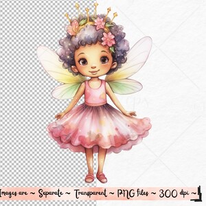 Watercolor Fairies Clipart Fairy Clipart Watercolor Fairies PNG Bundle ...