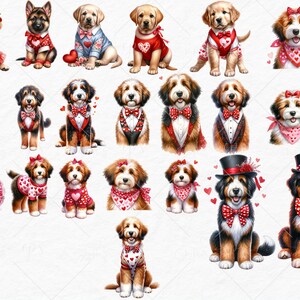 Valentine Dog Clipart Bundle - Puppy Sublimation Bundle for Valentines ...