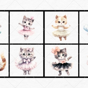 Dancing Kittens Watercolor Clipart Png, Kitten Png,cute Kitten Png ...