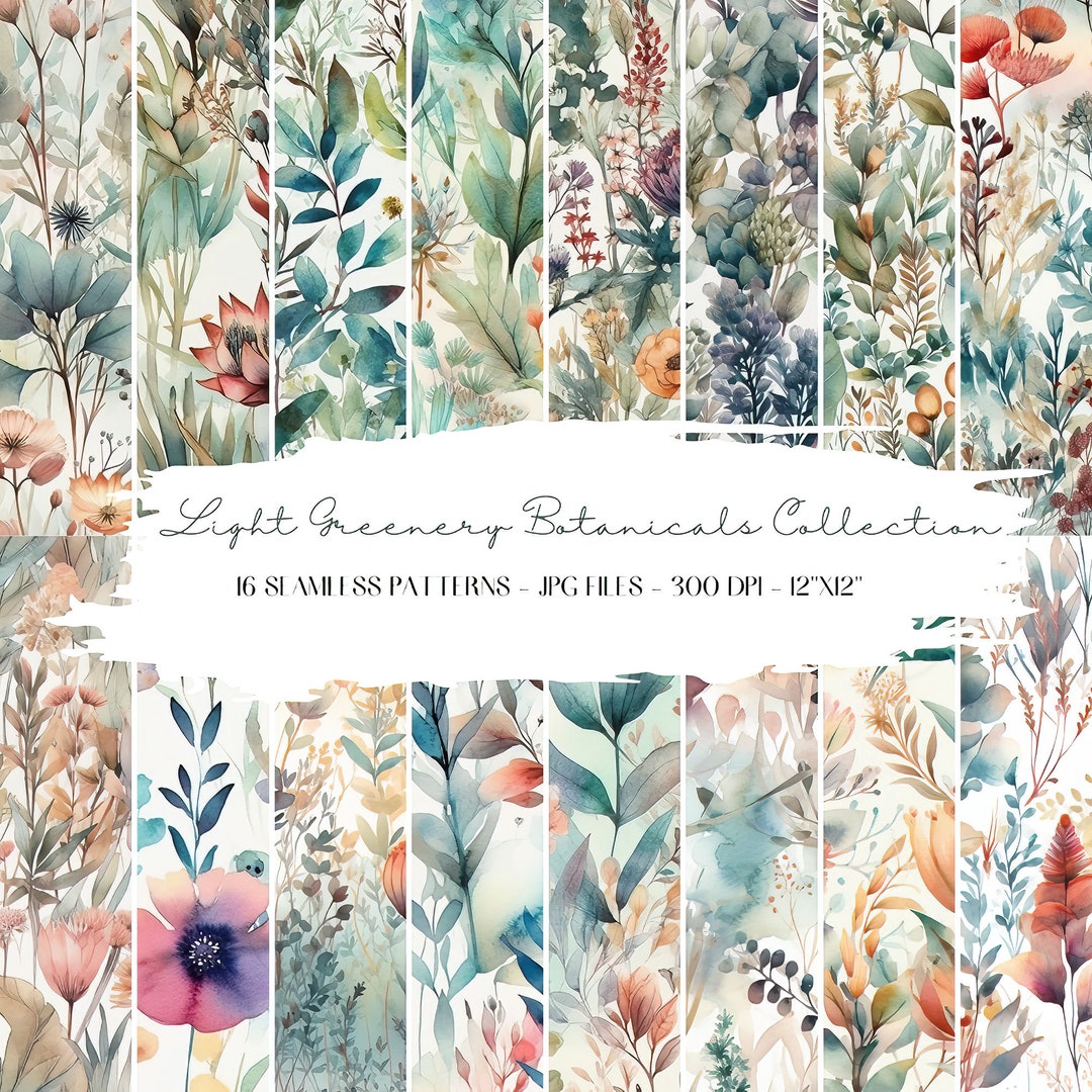 Flowers Digital Paper, Flowers Seamless Pattern, Floral Prints, Flowers ...
