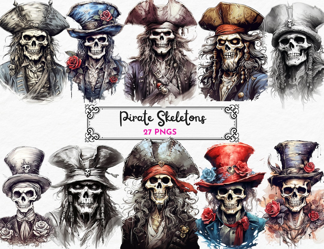 Skeleton Pirate, Pirate Skull, Swashbuckler Bones, Seafaring Skull ...