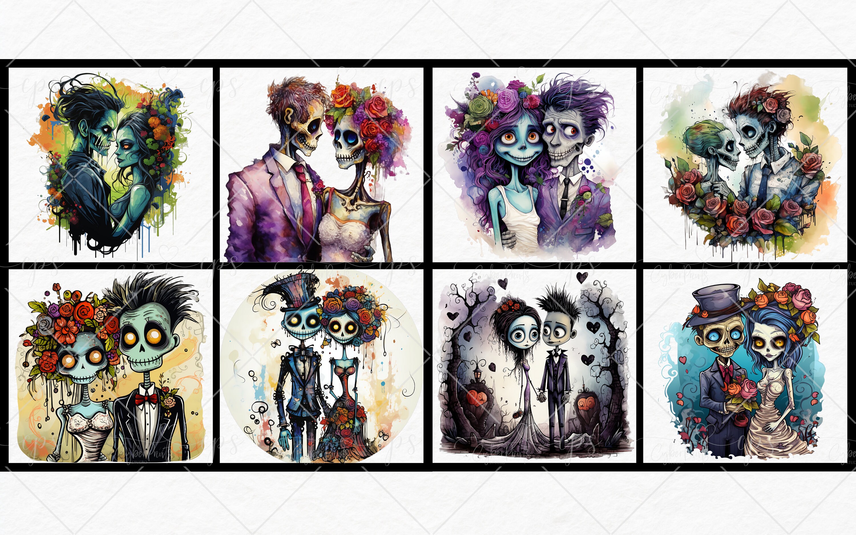 Zombie Love Clipart, PNG Zombie Printables, Junk Journal, Zombie ...