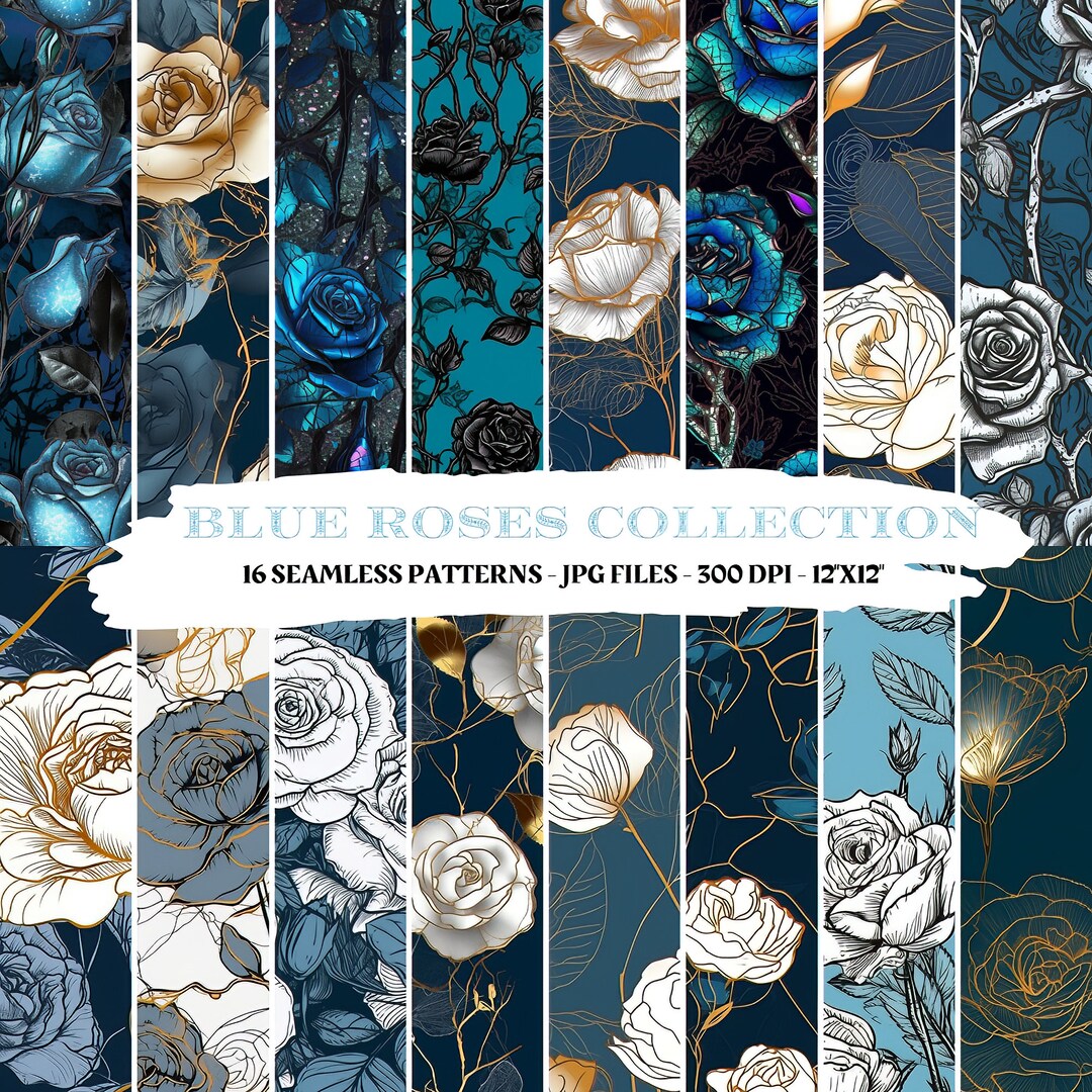 Roses Digital Paper, Flowers Seamless Pattern, Floral Prints, Flowers ...