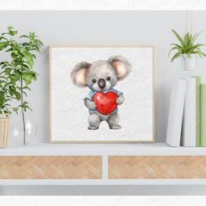 Koala Bear Watercolor Clipart Set. Cute Baby Koala, Nursery Decor ...