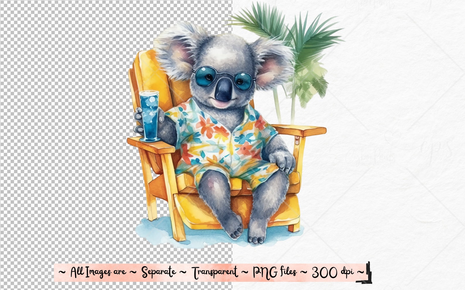 Koala Bear Watercolor Clipart Set. Cute Baby Koala, Nursery Decor ...