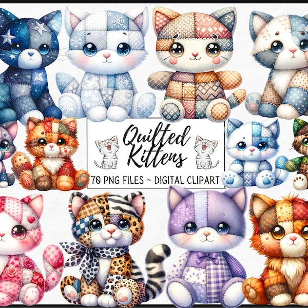 Patchwork Cats - Etsy